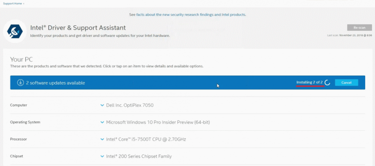 Intel Driver Support Assistant скачать для Windows 10, 11, 7